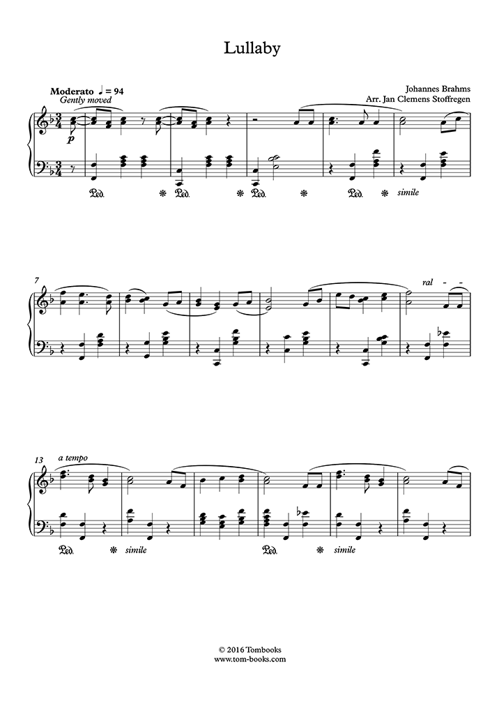 Piano Sheet Music Cradle Song, Opus 49, No. 4 (Easy/Intermediate Level ... Piano Sheet Music Cradle Song, Opus 49, No. 4 (Easy/Intermediate Level ...