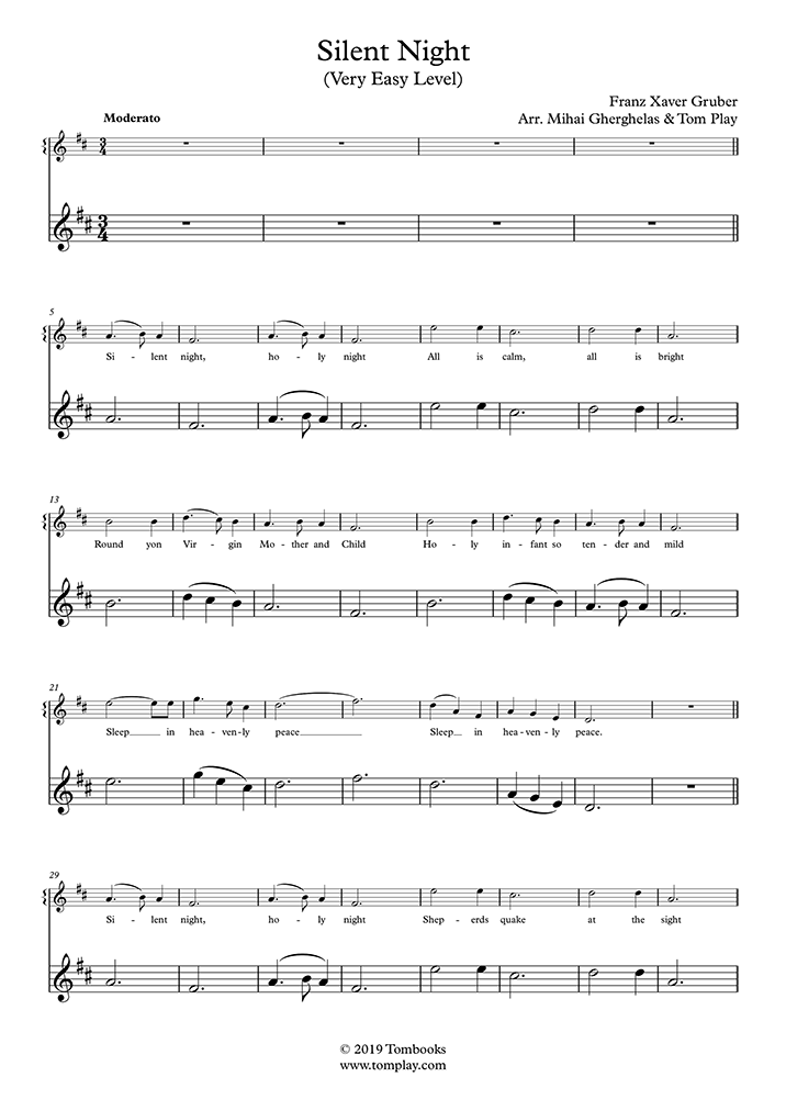 Free sheet music : Gruber, Franz Xaver - Silent Night (Recorder)