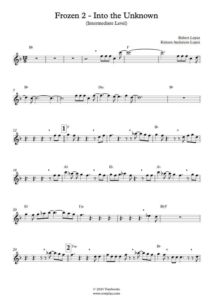 Frozen 2 - Into the Unknown (Intermediate Level) (로버트 로페즈,크리스틴 앤더슨-로페즈 ...